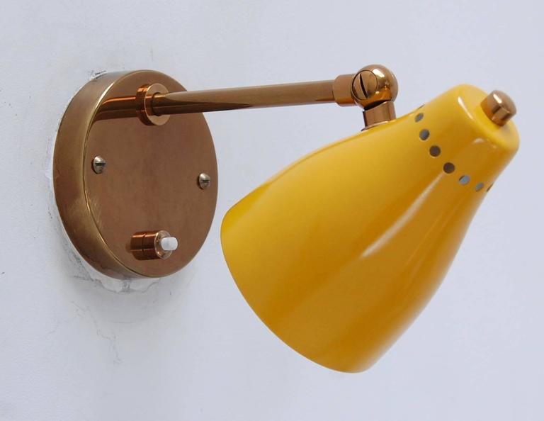Yellow Italian 1950s Reading Lights at 1stDibs