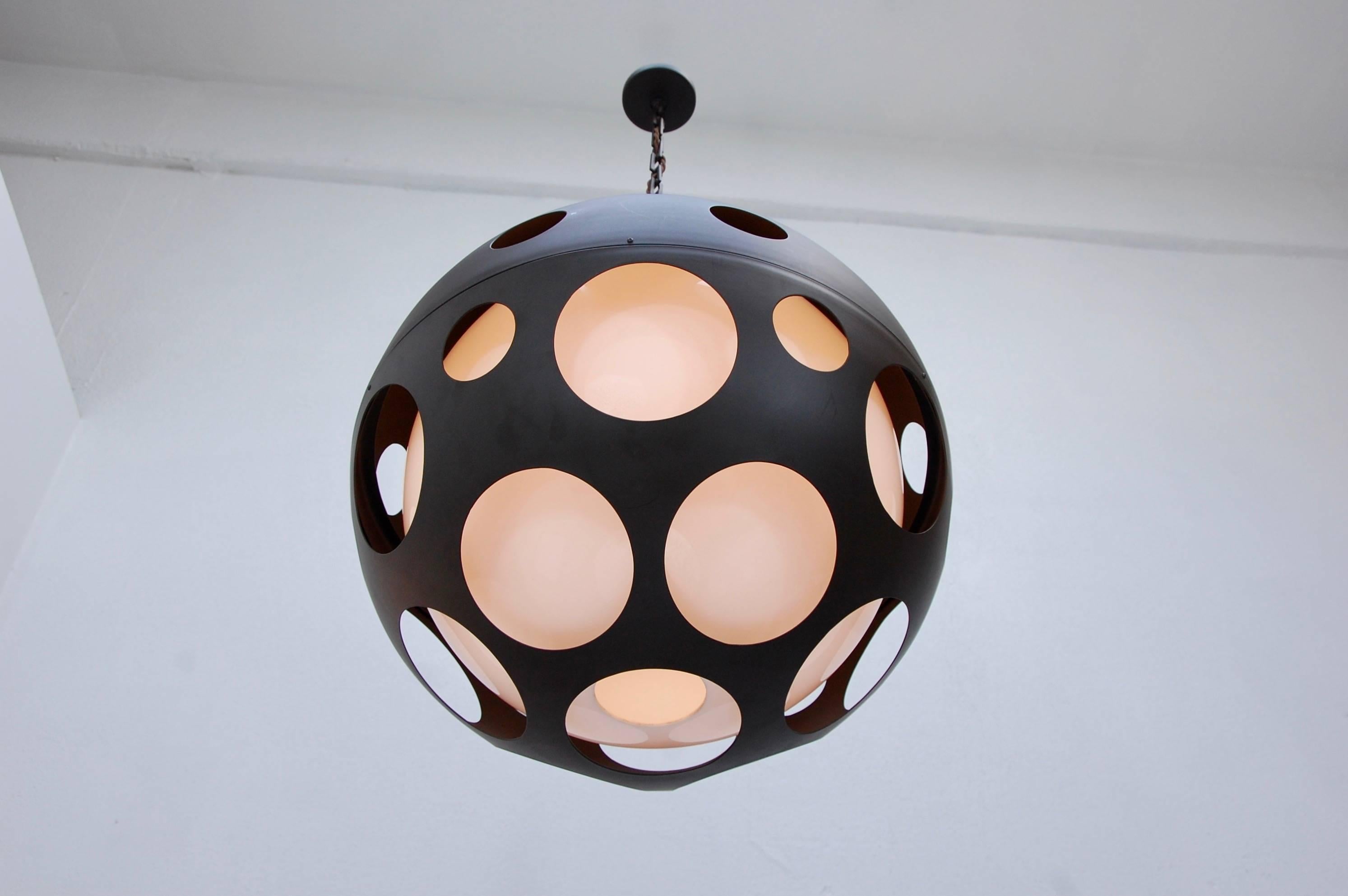 Large Perforated Globe Pendant at 1stDibs