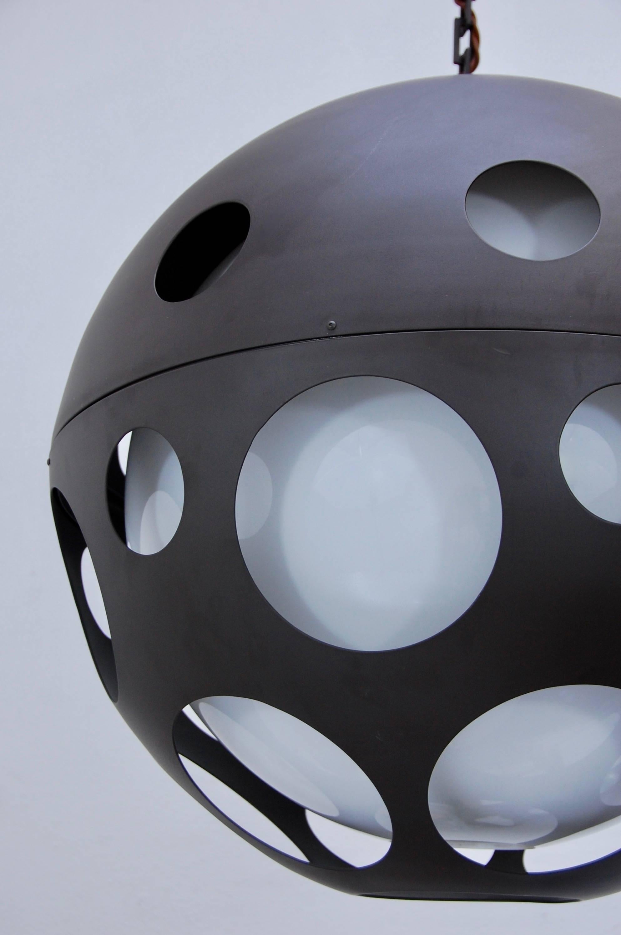 Large Perforated Globe Pendant at 1stDibs