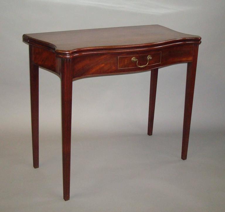 Good George III Serpentine Mahogany Tea Table For Sale at 1stDibs ...