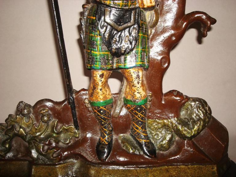19th Century Scottish Cast Iron Highland Guard Door Stop or Porter at ...