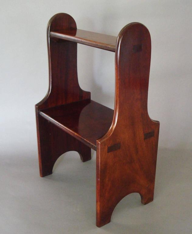 Regency Set of Mahogany Library Steps at 1stDibs