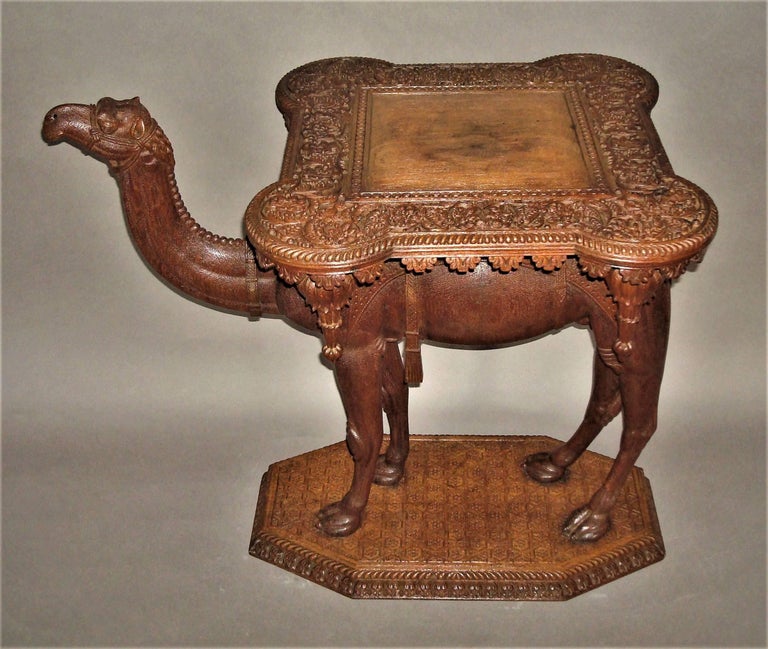 19th Century Anglo-Indian Carved Camel Table at 1stDibs