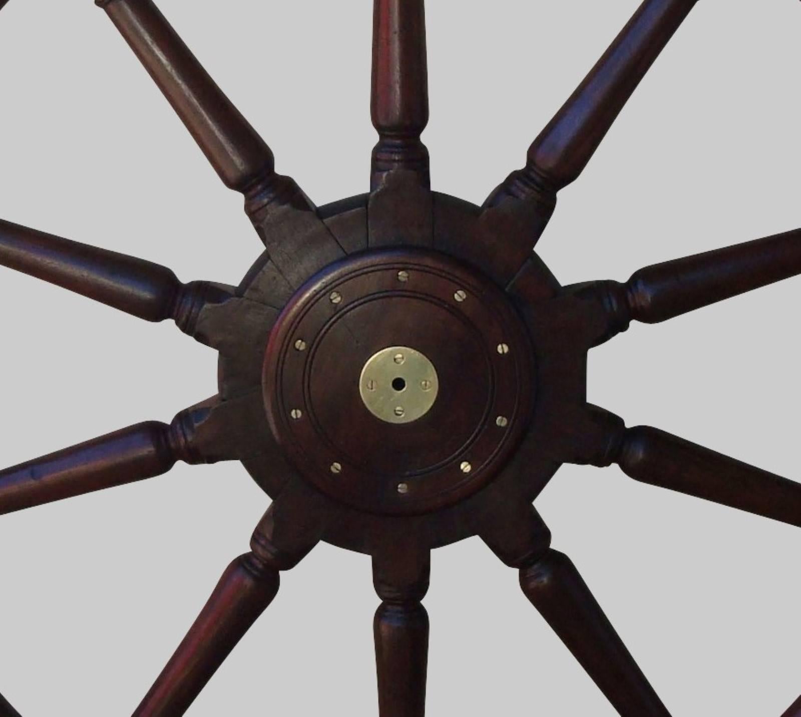 19th Century Very Large Teak Ship's Wheel For Sale at 1stDibs | teak ...
