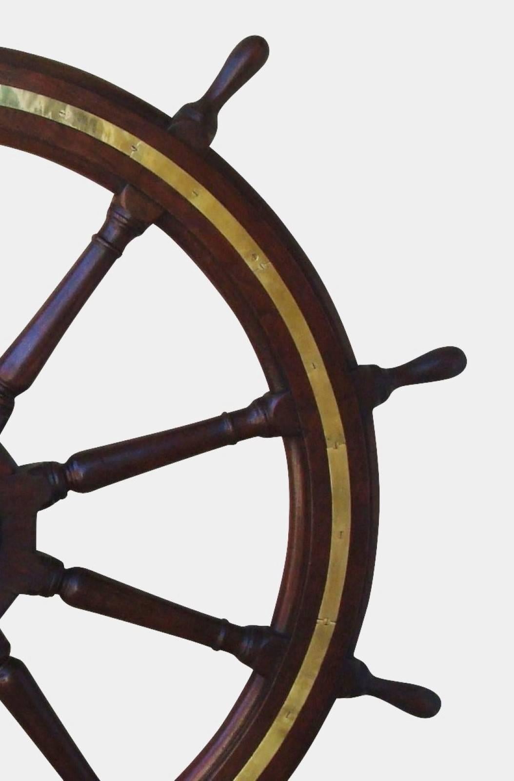 19th Century Very Large Teak Ship's Wheel For Sale at 1stDibs | teak ...