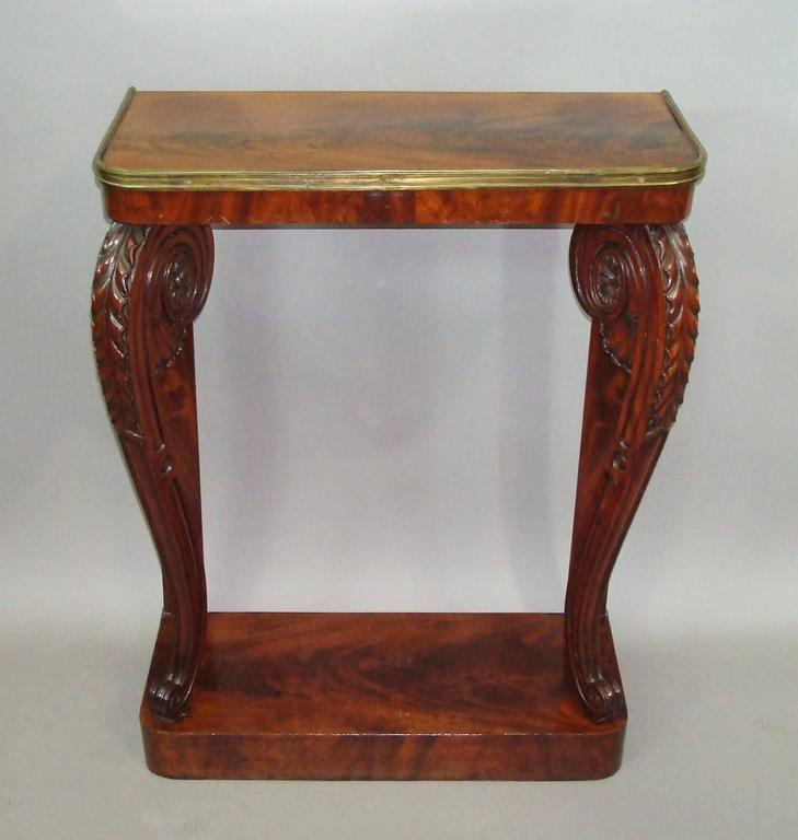 Good Regency Figured Mahogany Console Table / Pier Table For Sale at ...