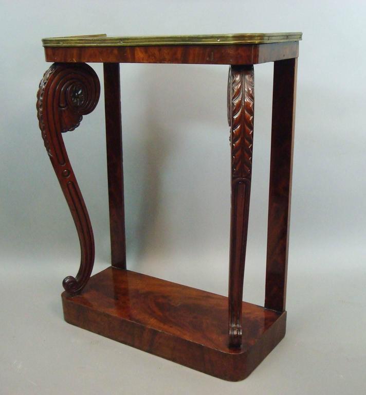 Good Regency Figured Mahogany Console Table / Pier Table For Sale at ...