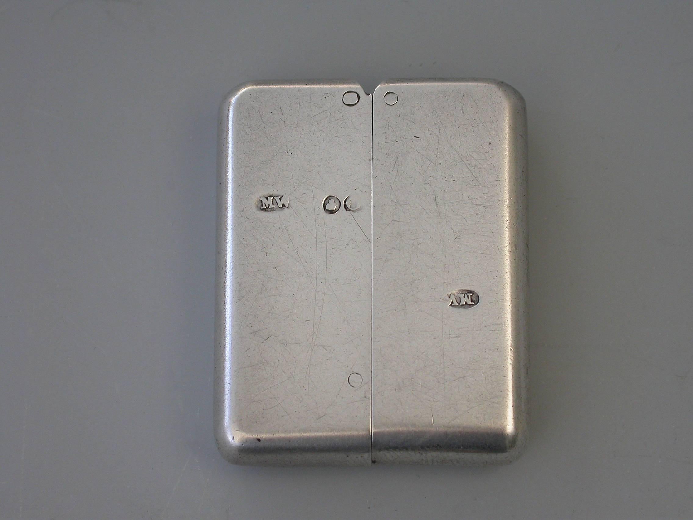 Rare Victorian Silver Patent Bi-Valve Vesta Case, by Moritz Wolfsky ...