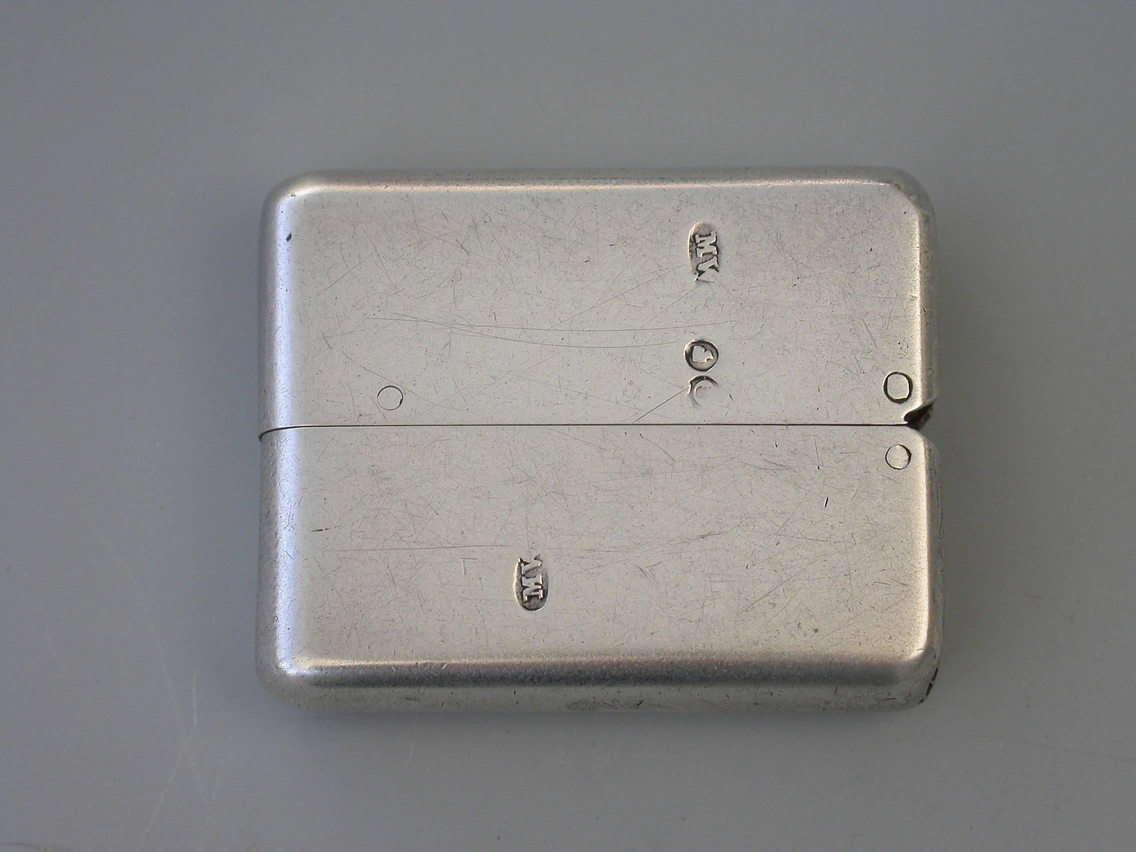 Rare Victorian Silver Patent Bi-Valve Vesta Case, by Moritz Wolfsky ...