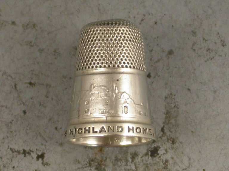 Rare Victorian Cased Silver "Castle Top" Thimble Balmoral, Unmarked ...