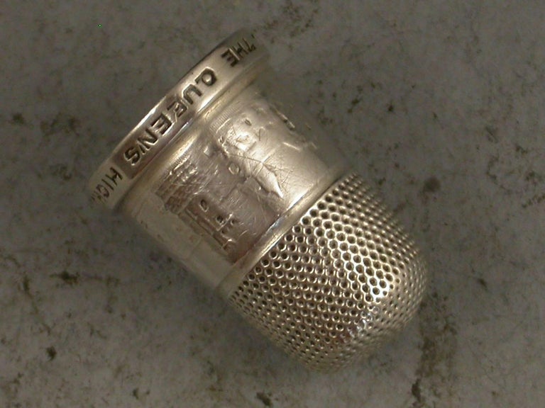 Rare Victorian Cased Silver "Castle Top" Thimble Balmoral, Unmarked ...