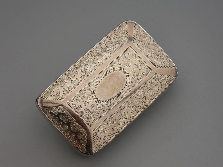 George III Silver Vinaigrette "Running Hart Grille" Joseph Willmore ...