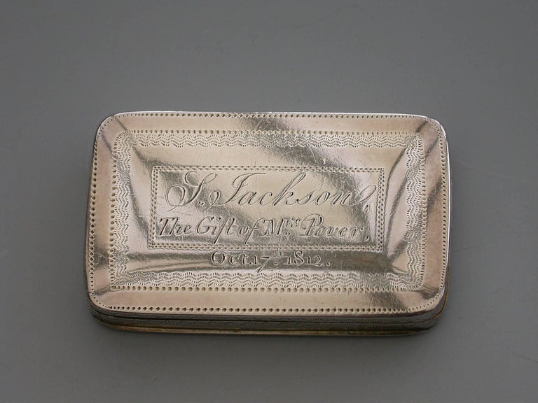 George III Silver Vinaigrette "Running Hart Grille" Joseph Willmore ...