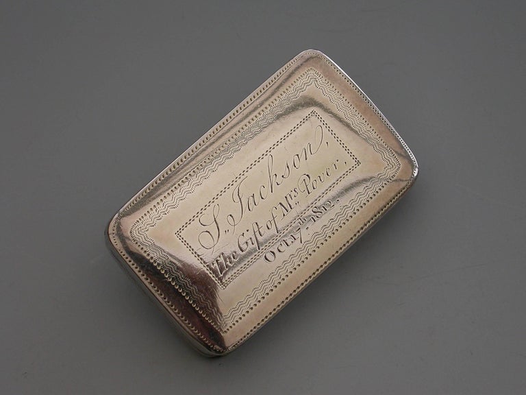 George III Silver Vinaigrette "Running Hart Grille" Joseph Willmore ...
