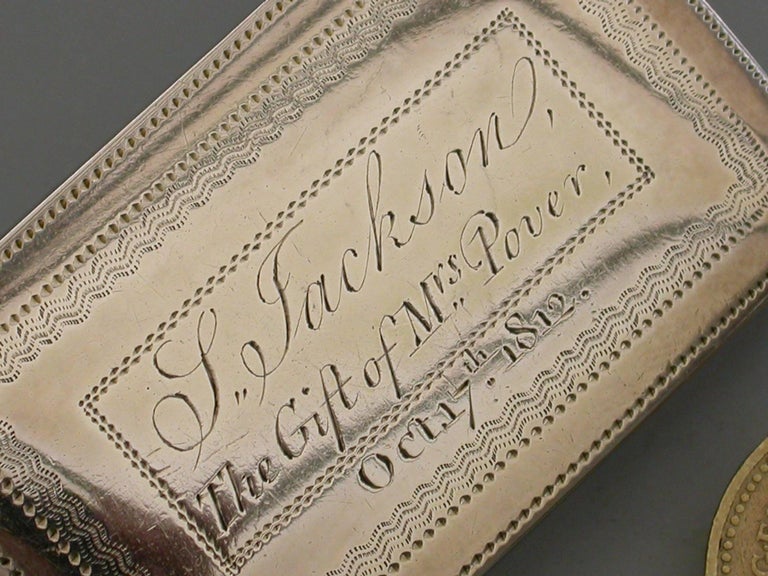 George III Silver Vinaigrette "Running Hart Grille" Joseph Willmore ...