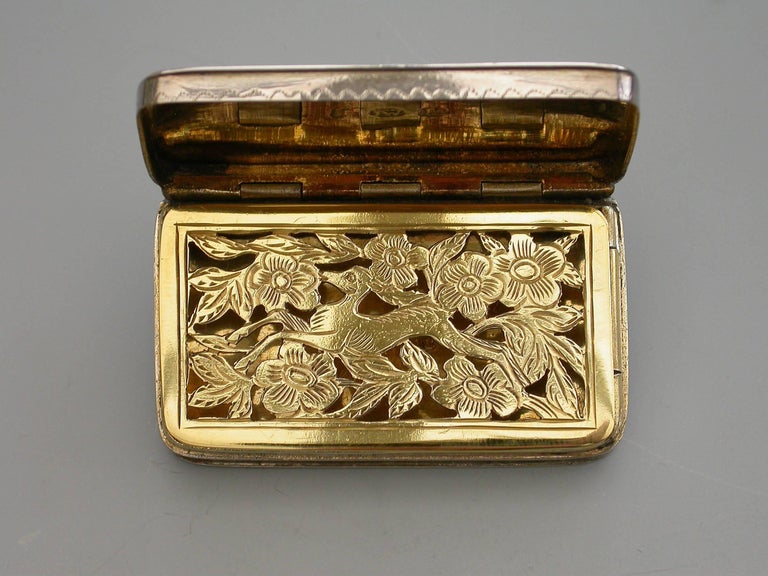 George III Silver Vinaigrette "Running Hart Grille" Joseph Willmore ...