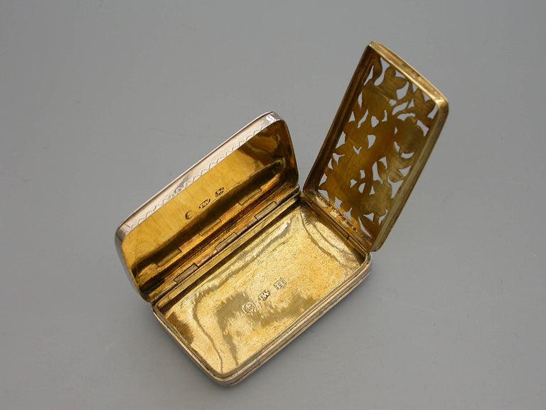 George III Silver Vinaigrette "Running Hart Grille" Joseph Willmore ...