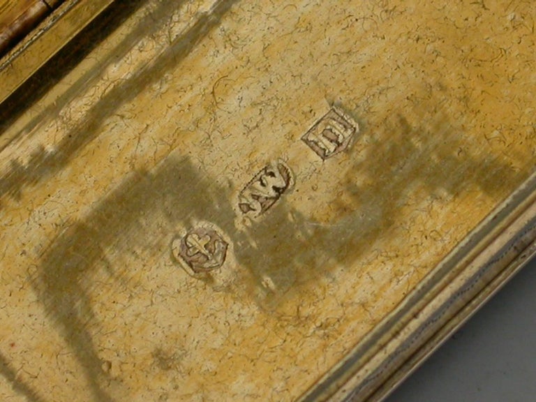 George III Silver Vinaigrette "Running Hart Grille" Joseph Willmore ...