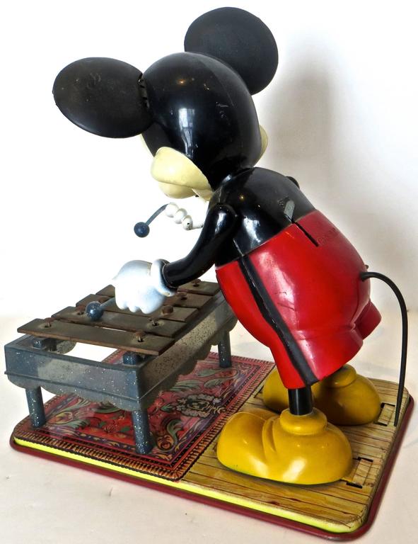 Toy Mickey Mouse Playing Xylophone, American, circa 1950s at 1stDibs