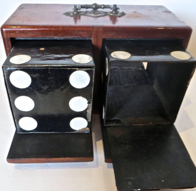 Two-Sided Four-Door Box with Pair of Dice, Magic Trick, circa 1890 at ...