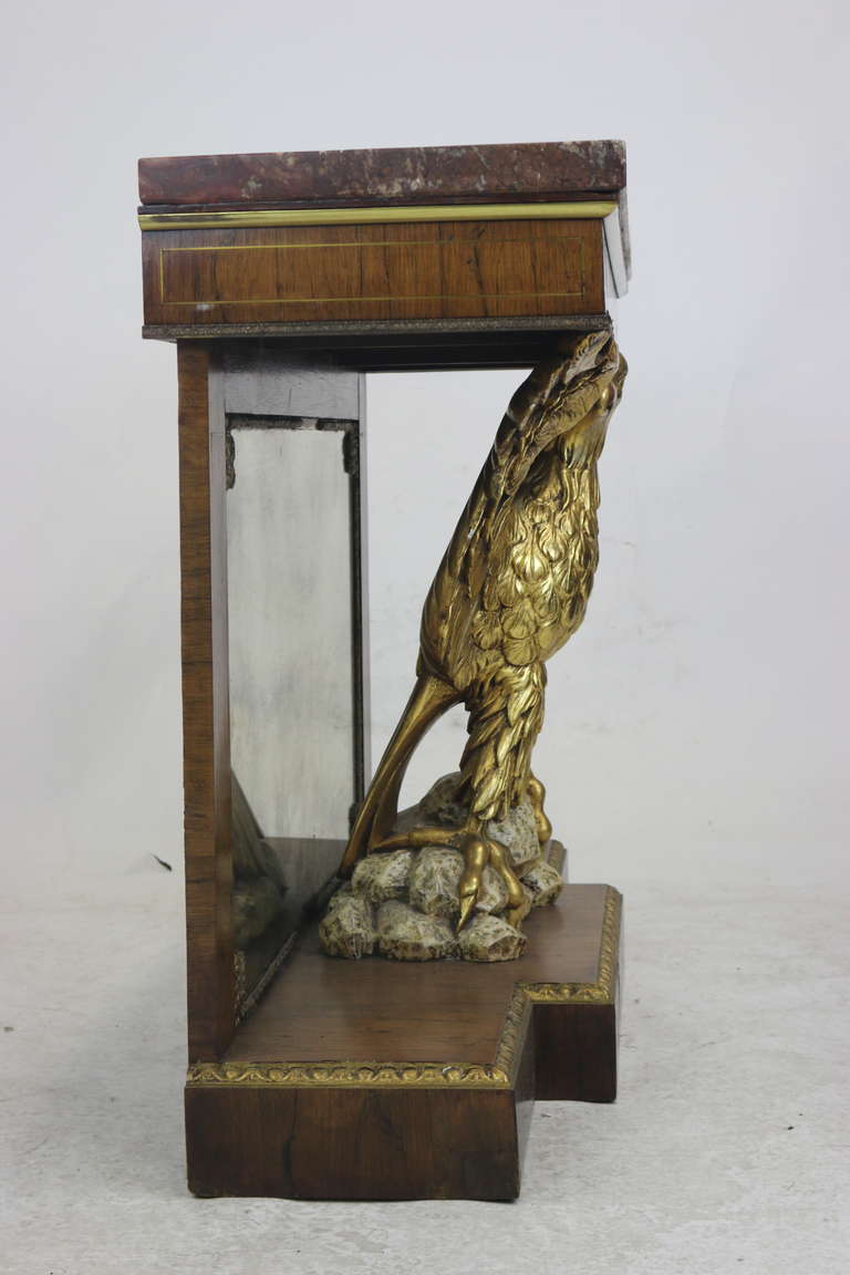 Superb English Regency Rosewood Eagle Console Pier Table, 19th Century ...