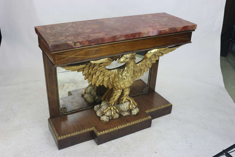 Superb English Regency Rosewood Eagle Console Pier Table, 19th Century ...