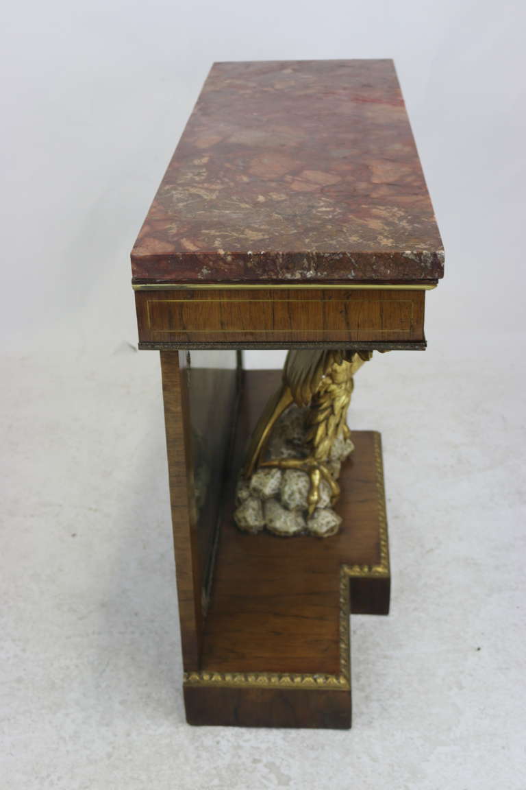 Superb English Regency Rosewood Eagle Console Pier Table, 19th Century ...