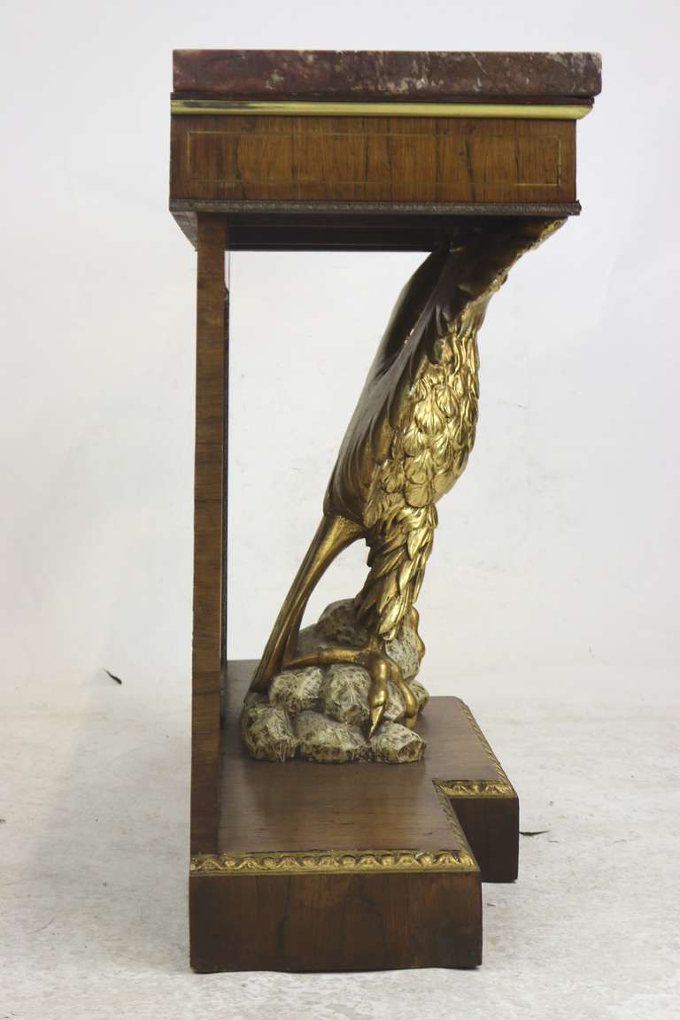 Superb English Regency Rosewood Eagle Console Pier Table, 19th Century ...