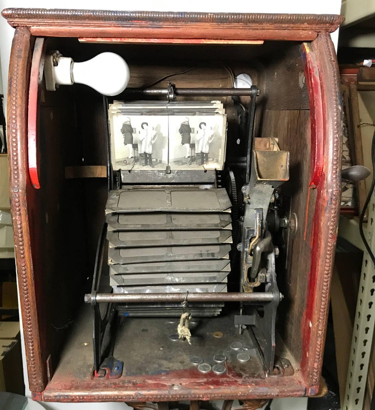 Art Nouveau Mills 5c Quartoscope Coin Op Stereo Viewer Arcade Machine ...