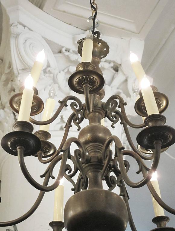 American Dutch Colonial Style Twelve-Light Chandelier For Sale at ...