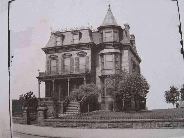 1889 Pair of Floral Detailed Marble Columns from the John Eichler ...