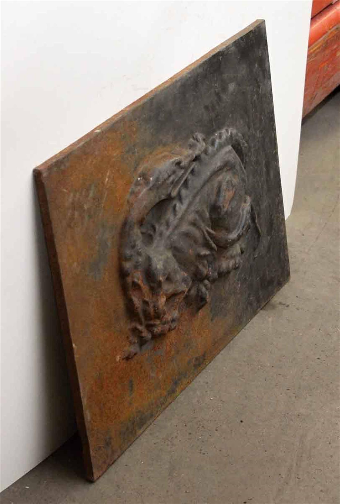 1880s French Cast Iron Dragon Fire Back Panel For Sale at 1stDibs ...
