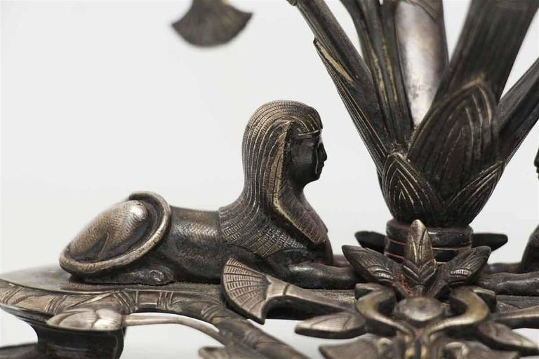 1878 Elkington Egyptianesque Style Silver Plated Stand For Sale at 1stDibs