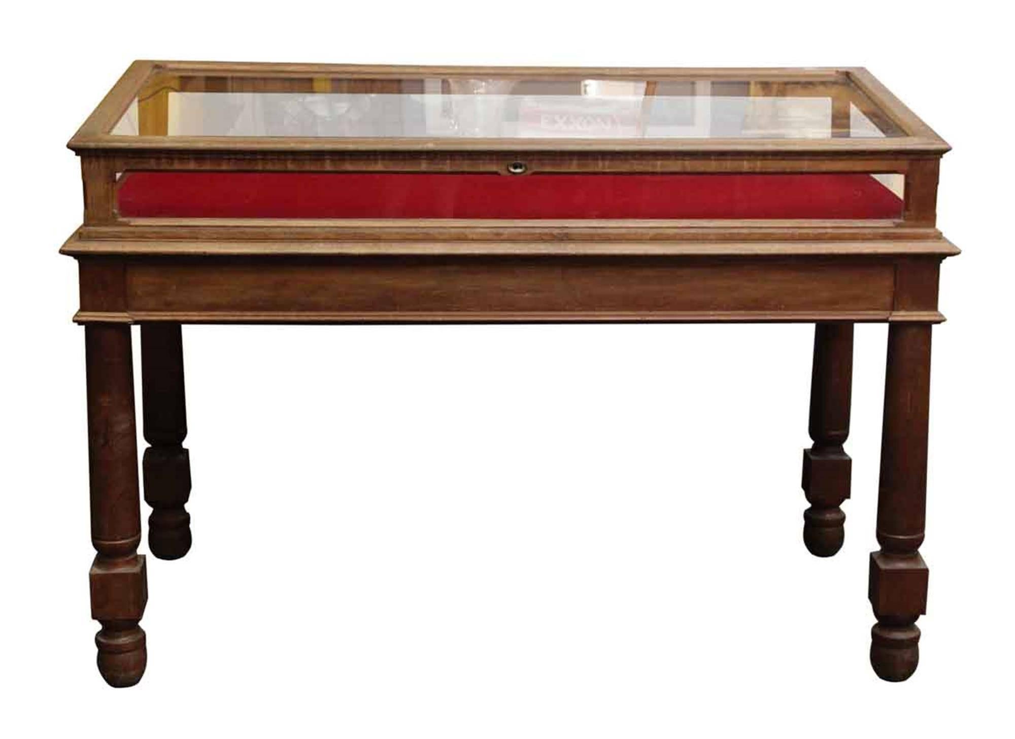 1930s Wooden Museum Display Case with Hinged Glass Top from the South ...