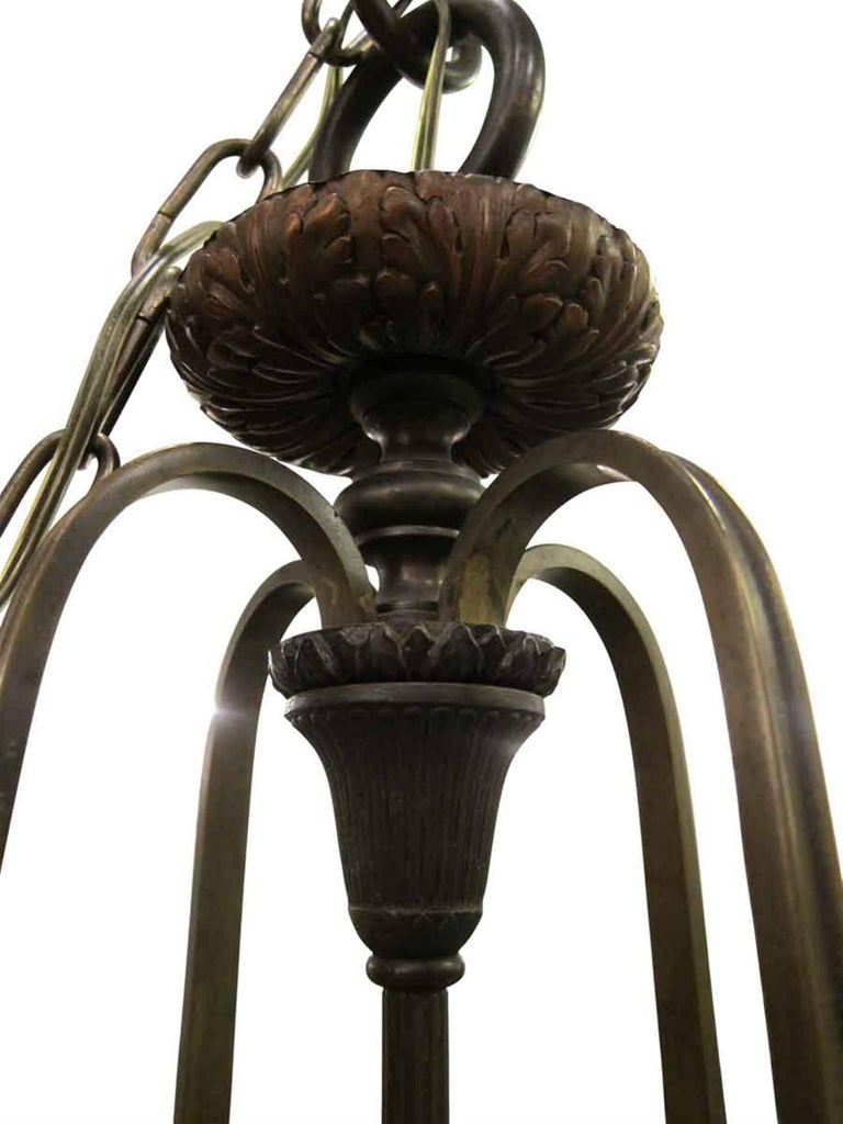 1910 Bronze Six-Light Neoclassical Greek Style Pendant Lantern by EF ...