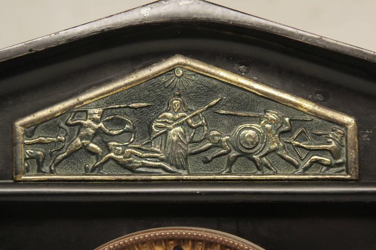 1882 Ansonia Marble Mantel Clock with Brass and Greek Egg and Dart ...