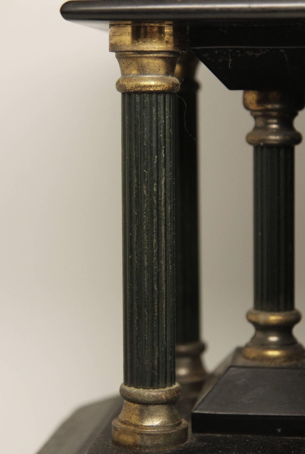 1882 Ansonia Marble Mantel Clock with Brass and Greek Egg and Dart ...