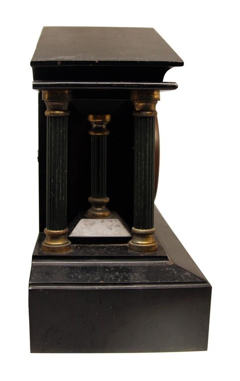 1882 Ansonia Marble Mantel Clock with Brass and Greek Egg and Dart ...