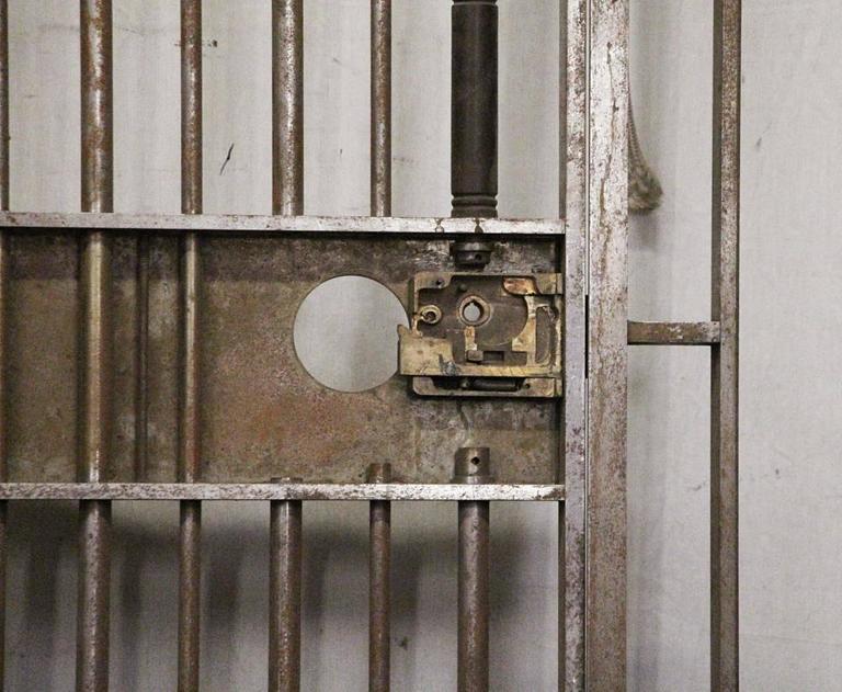 1920s Steel Bank Gate with Frame from a Manhattan Bank For Sale at 1stDibs