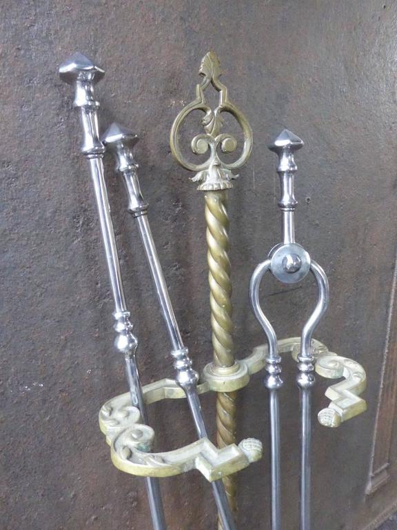 19th Century English Fire Tools or Fireplace Tool Set at 1stDibs