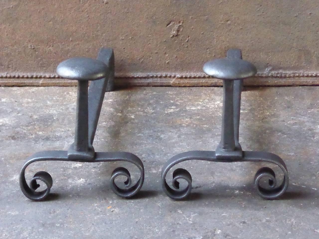 18th Century French Louis XV Firedogs or Andirons at 1stDibs