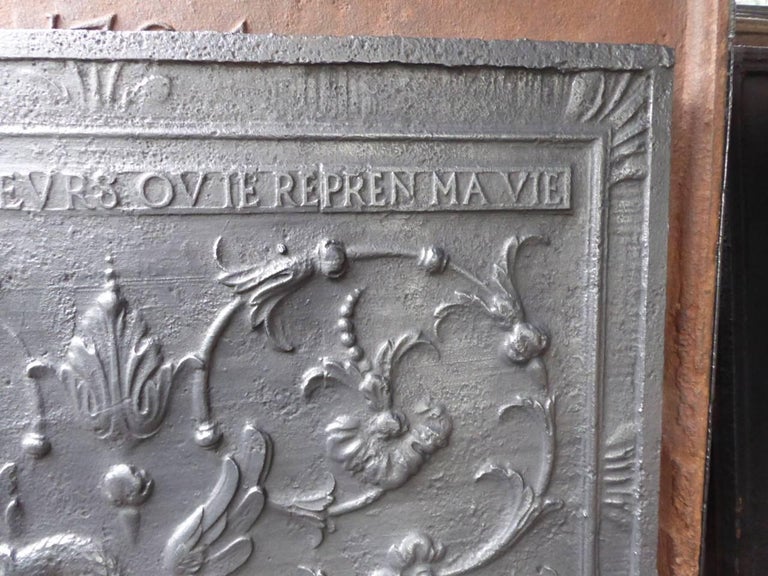 17th-18th Century French 'Phoenix' Fireback at 1stDibs