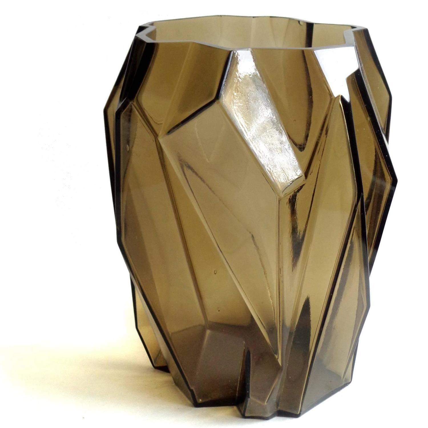 Reuben Haley "Ruba Rombic" Topaz Futuristic Flower Vase at 1stdibs