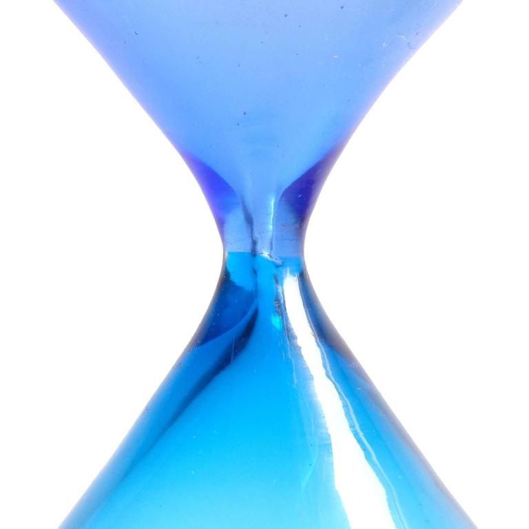 Paolo Venini Murano Clessidre Cobalt and Blue Italian Art Glass ...