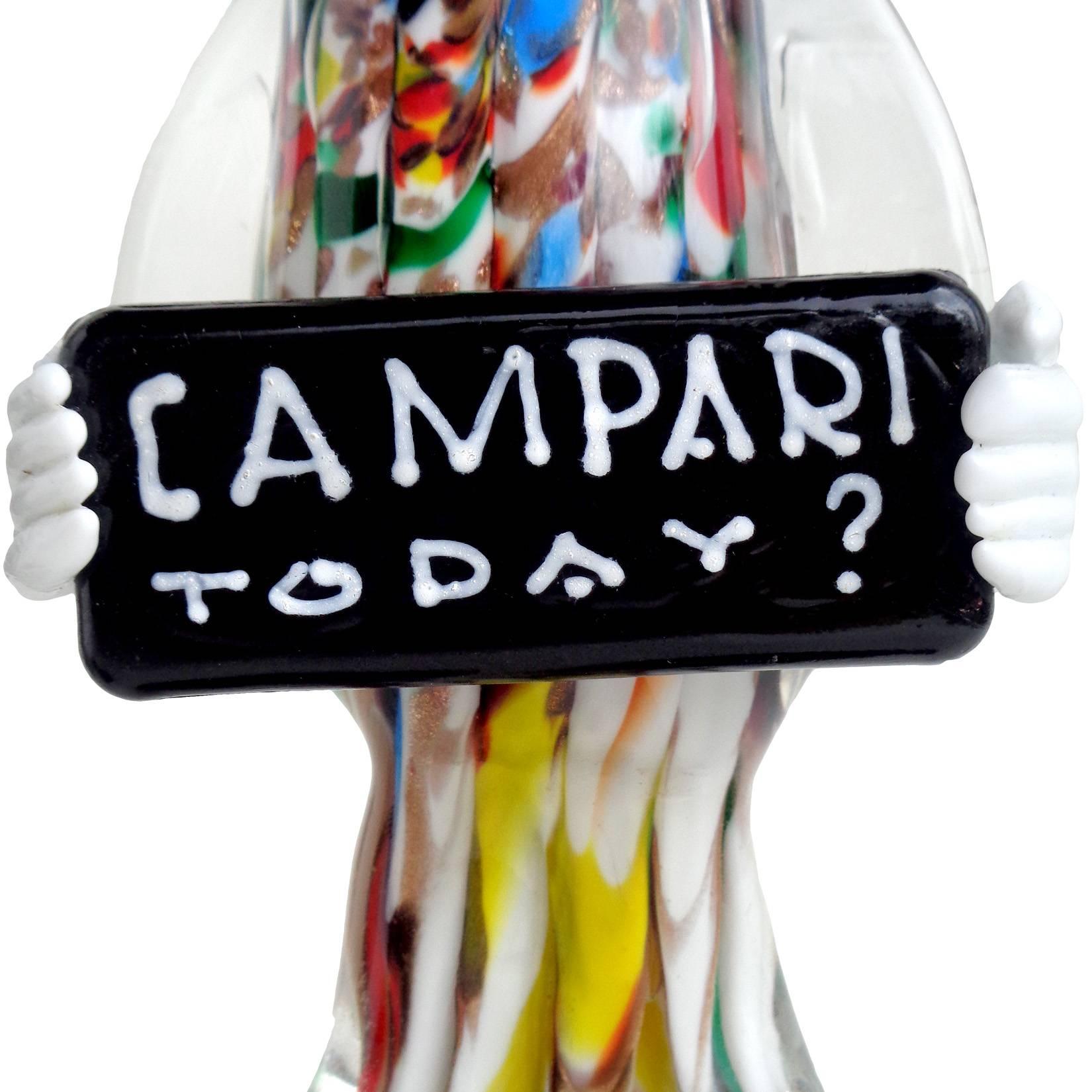 Murano Multi-Color Spots Aventurine Italian Art Glass Clown Figures ...