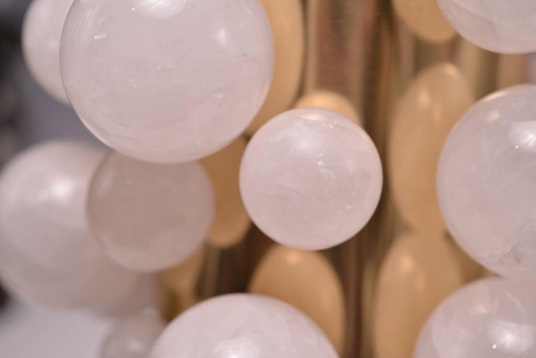 Pair of Luxury Rock Crystal Quartz Bubble Lamps For Sale at 1stdibs