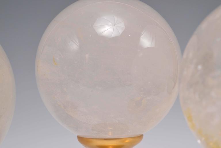 Group of Three Rock Crystal Balls For Sale at 1stDibs