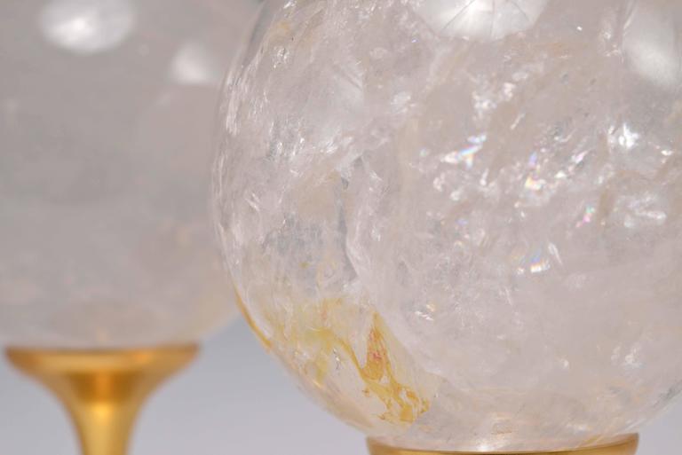 Group of Three Rock Crystal Balls For Sale at 1stDibs