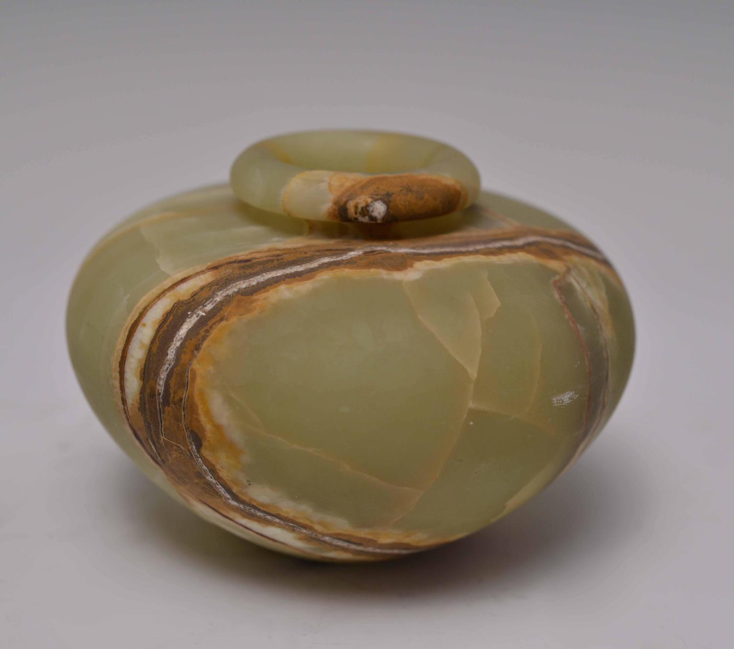 Group of Two Carved Celadon Jade Jars For Sale at 1stdibs