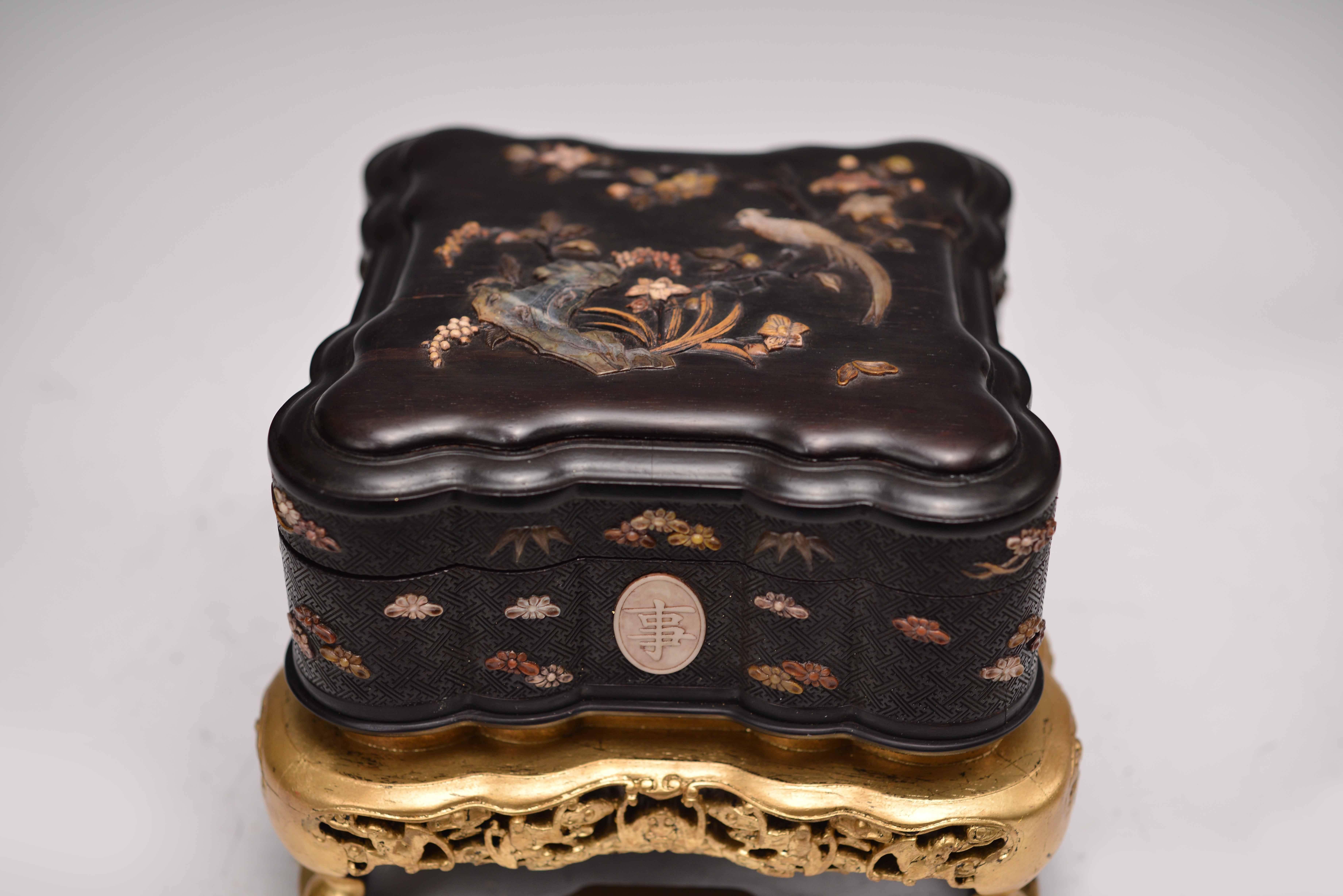 Pair of Fine Carved Rosewood Boxes For Sale at 1stDibs